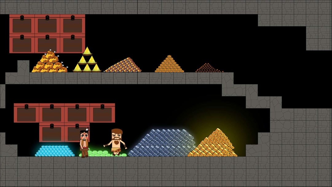 迷你小洞 第59集 山中间发现富裕藏宝洞,金锭钻石成堆随便拿