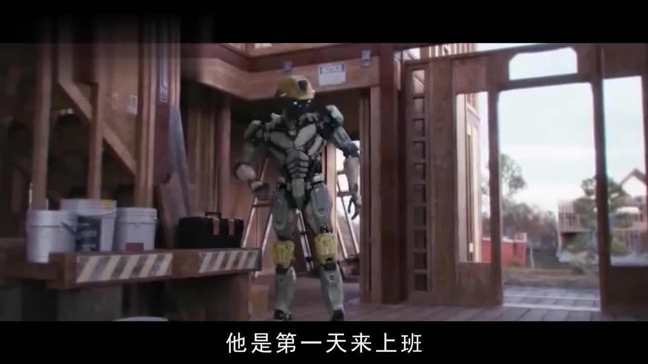 未来世界被机器人统治,为了盖房子,把人类放进水泥里当砖头