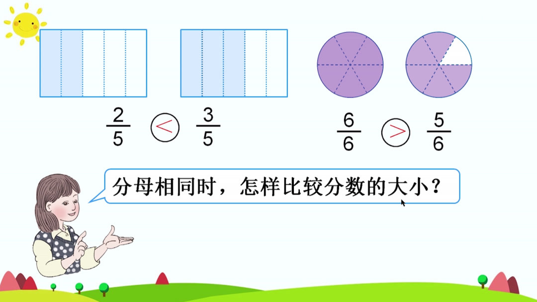 三年级上册《比较分数的大小》