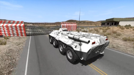 动画模拟150kmh车速撞上锁链,场面一度尴尬,难怪大型车祸都惨烈!