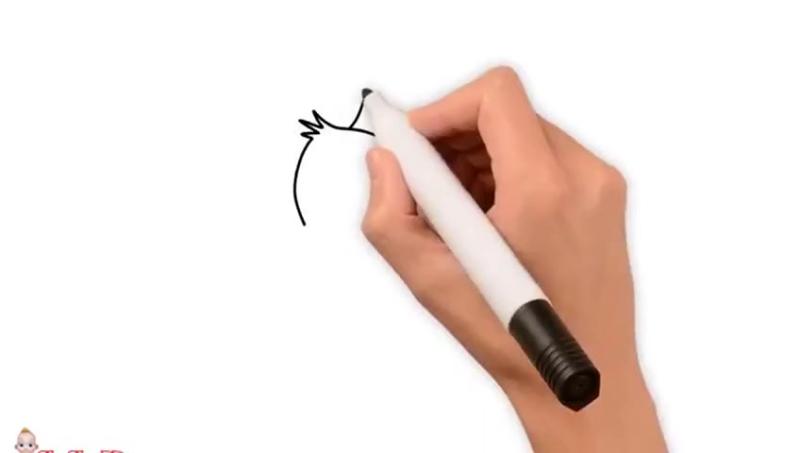 亲子简笔画,可爱的小花狗