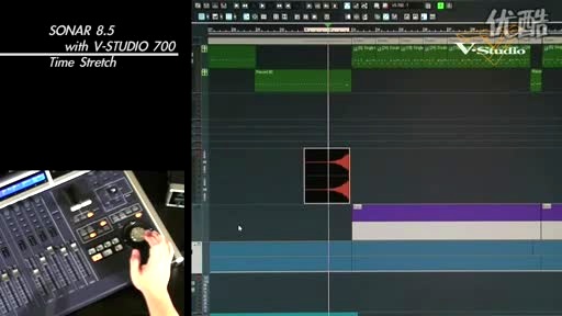 SONAR 8.5 V-Studio 700 系列教程8:音频的时间延展编辑