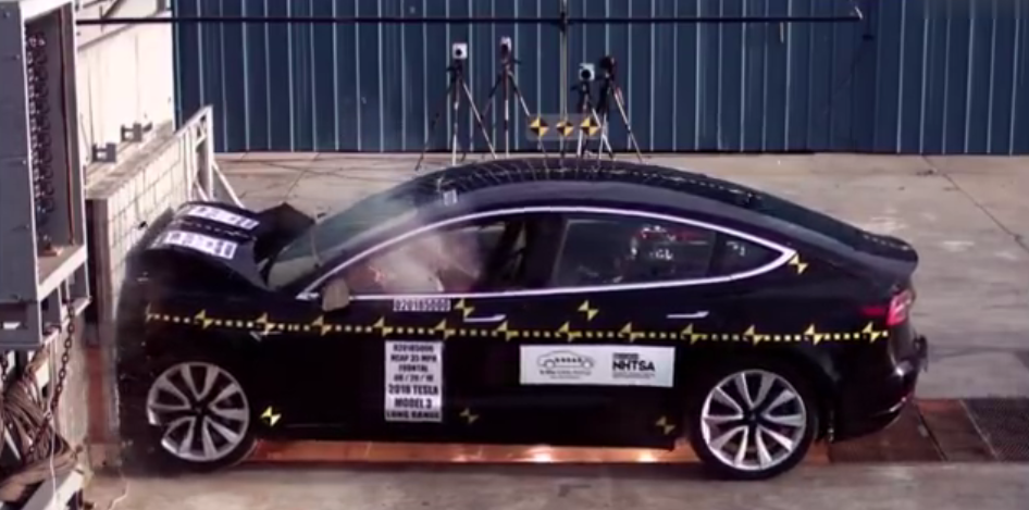 特斯拉Model 3碰撞测试