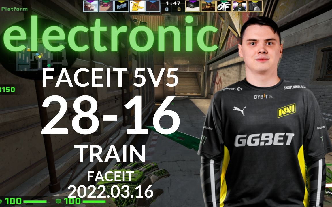 71%爆头率!| 电子哥electronic (28-16) (火车 TRAIN) @ FACEIT天梯 ...