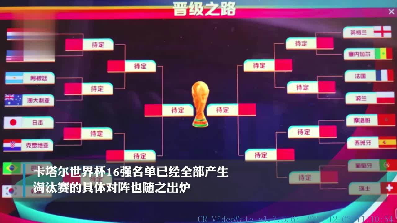 世界杯16强对阵出炉:南美双雄相聚上半区,下半区欧洲强队扎堆