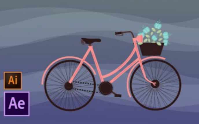 「AE教程」自行车MG动画制作