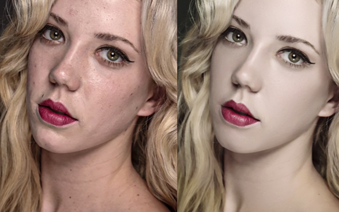 ps商业人像精修(高质量保留皮肤纹理高低频修图)