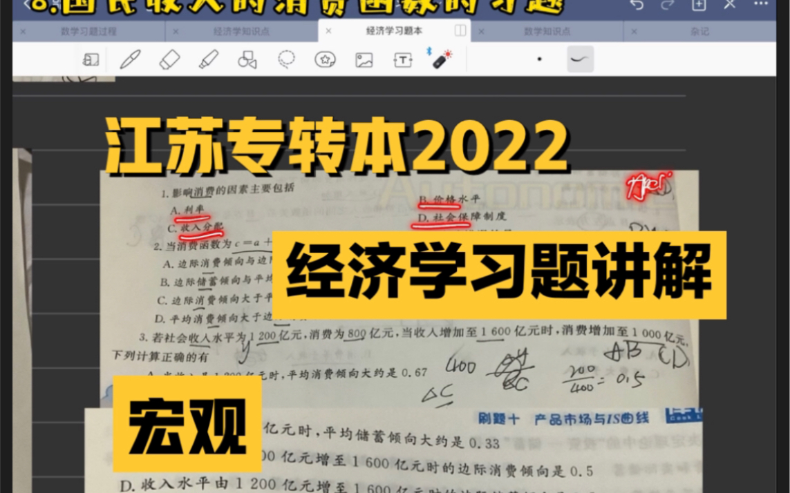 江苏专转本2022|经济学习题讲解|知识点讲解