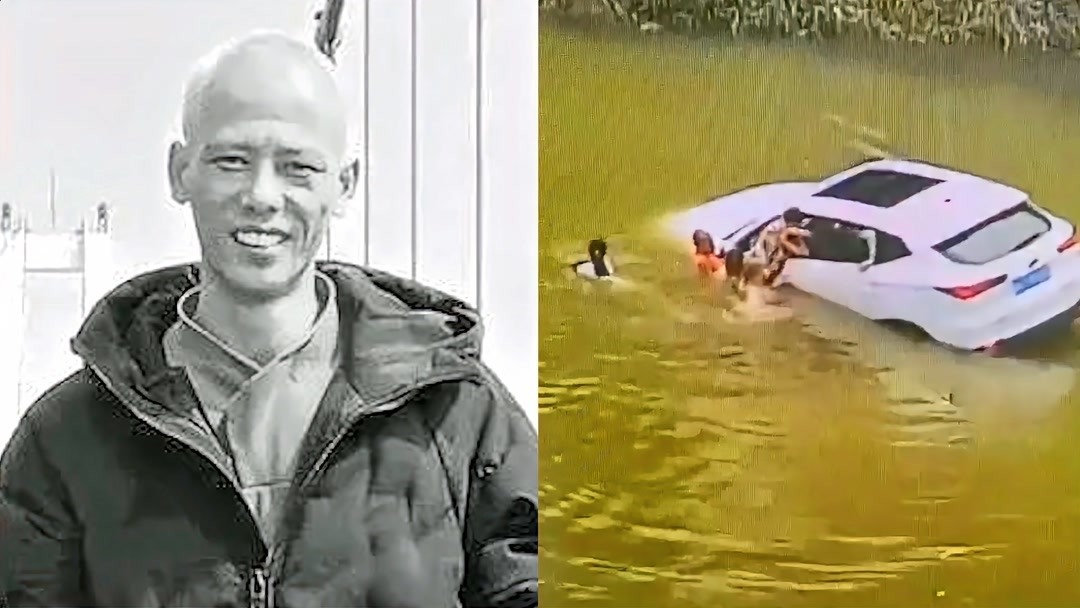 一路走好！英雄蒋正全将魂归故里，其儿子跪别父亲，市民自发送别救人英雄