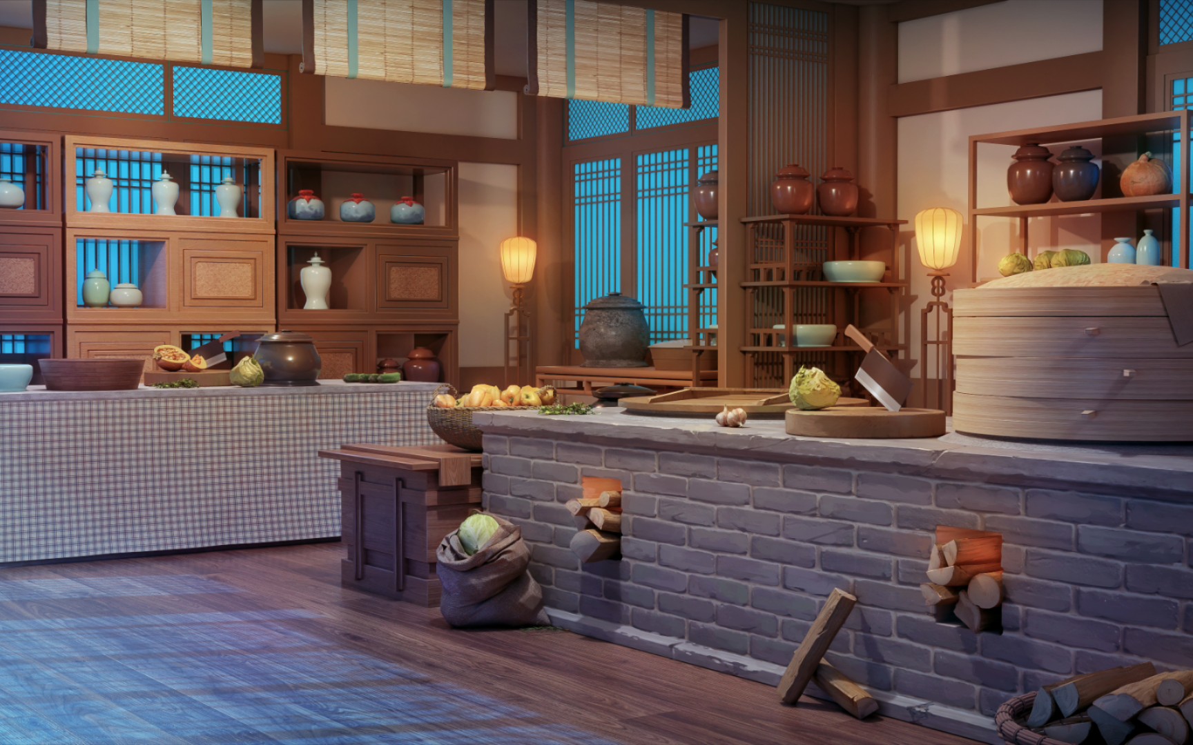 【Blender二次元国风 3D辅助游戏室内场景概念设计】全制作流程