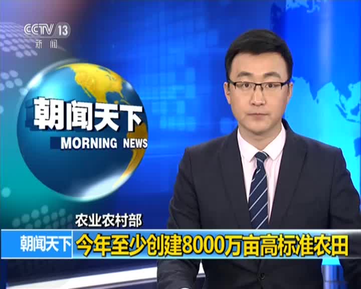 农业农村部:今年至少创建8000万亩高标准农田