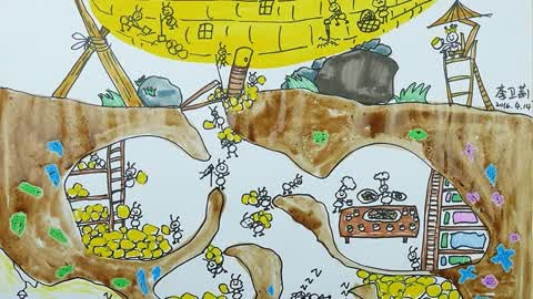 【蔡叔叔讲画】少儿美术 :当玉米来敲门之蚂蚁洞