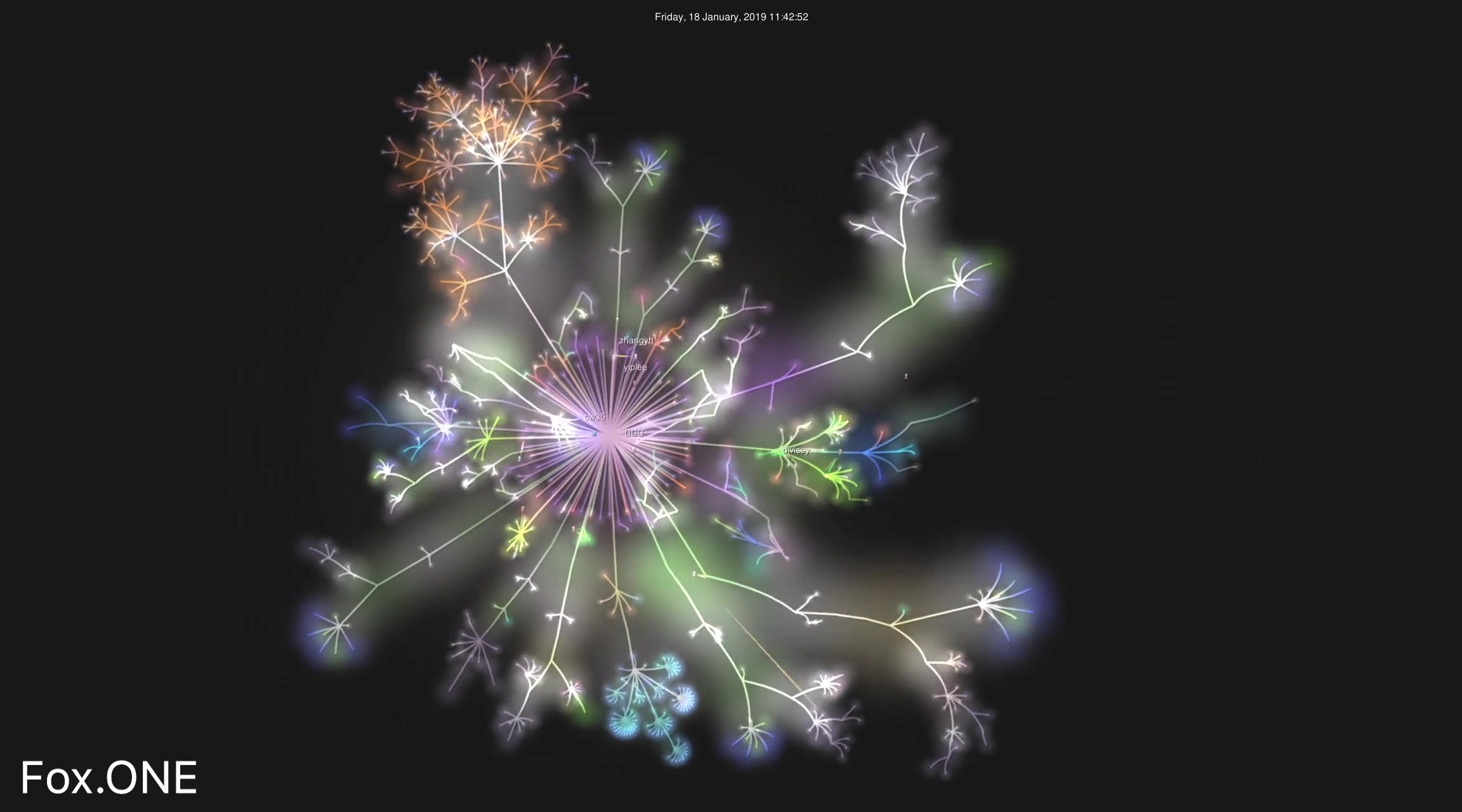 Fox.ONE 团队 Github 代码提交记录的可视化效果