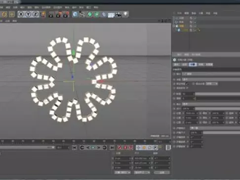C4D R16速成基础视频教程 93 图形动画 08 声音 样条 目标效果器