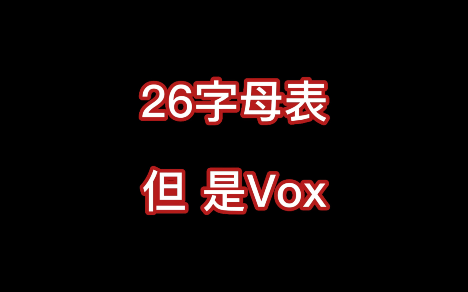 来和Vox一起学习26字母表吧