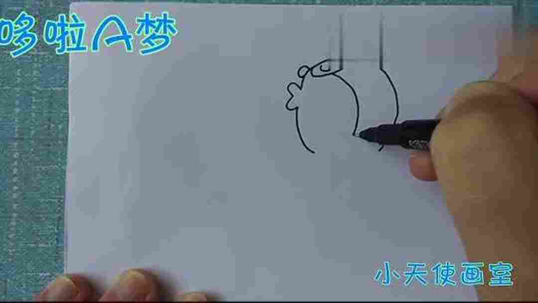 哆啦A梦,可爱的蓝胖子简笔画视频