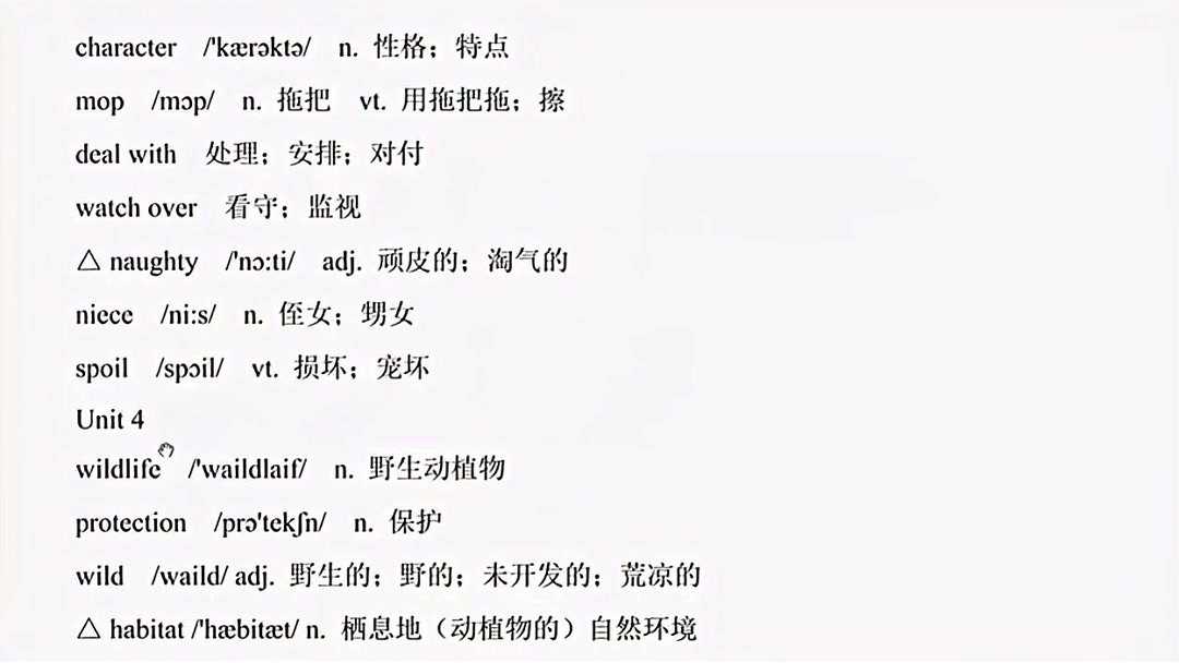 高中英语必修二第四单元,单词朗读