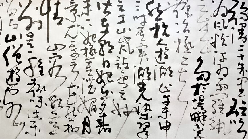 大草书法欣赏:经典美文《晚游六桥待月记》(下),淡墨书法创作