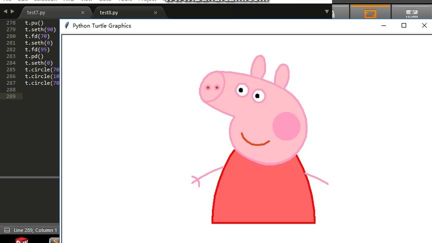 如何用python画一个小猪佩奇