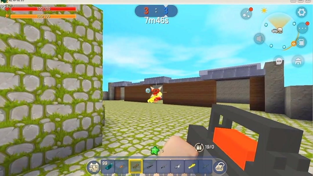 迷你世界对战二对一精彩演出