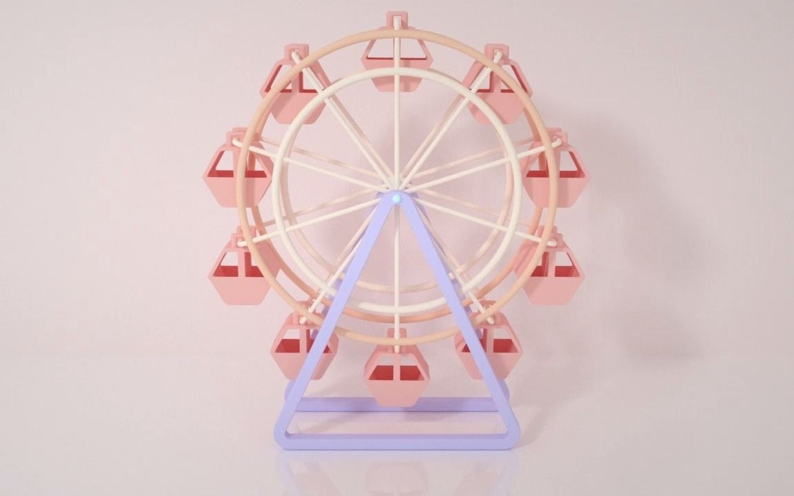 C4D临摹 摩天轮动效小练习