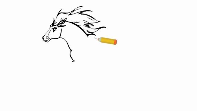 奔腾的马简笔画