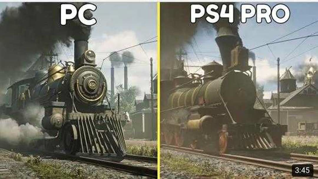 荒野大镖客2:pc画质对比ps4画质,差别还是挺明显的