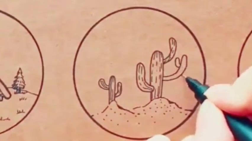 针管笔手绘小插画简笔画绘画视频教学