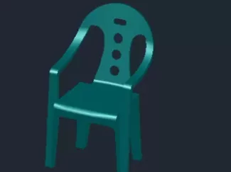 CAD三维建模龙椅子