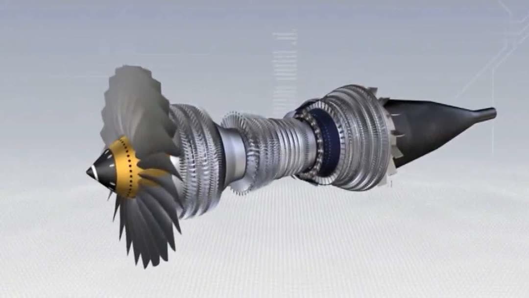 3D动画演示飞机涡轮发动机工作原理,真是难得一见!