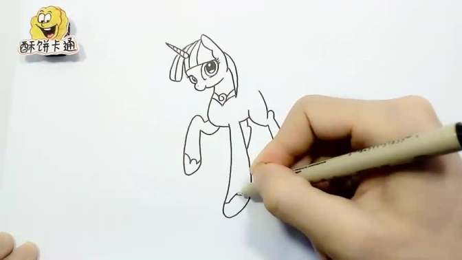 儿童学画画基础入门,简笔画教程视频,小马宝莉之紫悦的简单画法