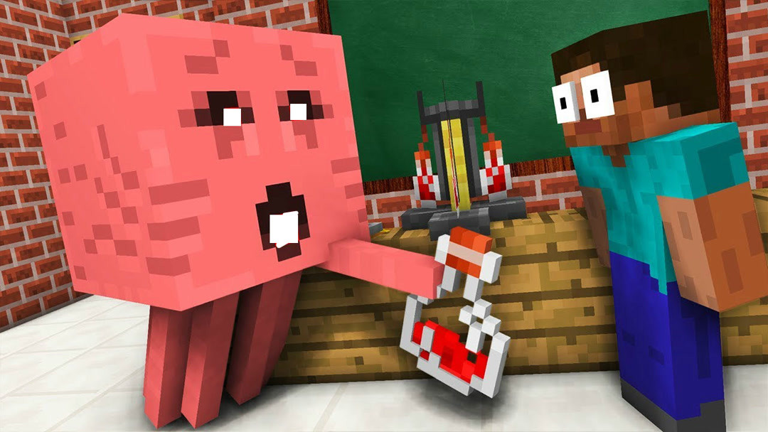 我的世界怪物学院 化学课挑战大白都变红了