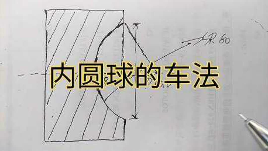 数控车床内圆球的车法,先计算再钻孔,然后G71循环车削