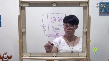 海绵宝宝简笔画 熊大熊二学画画 儿童创意涂鸦 木制玩具