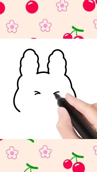 可爱简单的小白兔简笔画