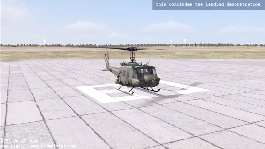 贝尔实验室 模拟飞行 DCS1.5 UH 1H 休伊直升机 降落演示