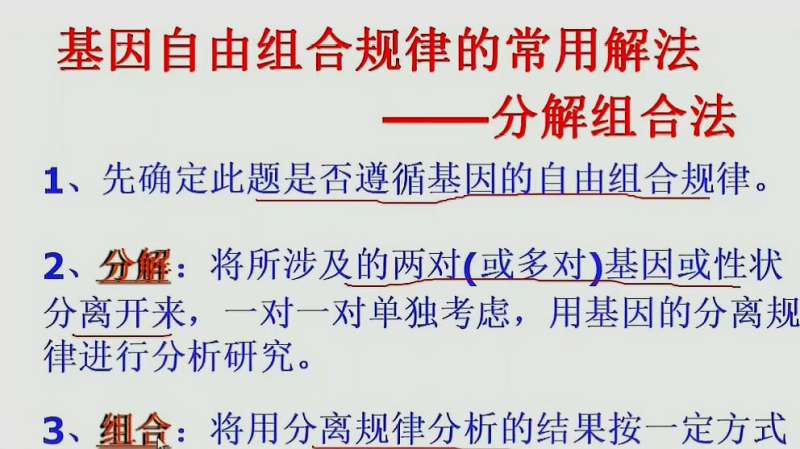 用分离定律的方法解决自由组合问题,再难的问题也可以轻松搞得