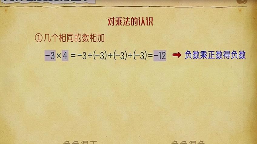 有理数的乘法运算律