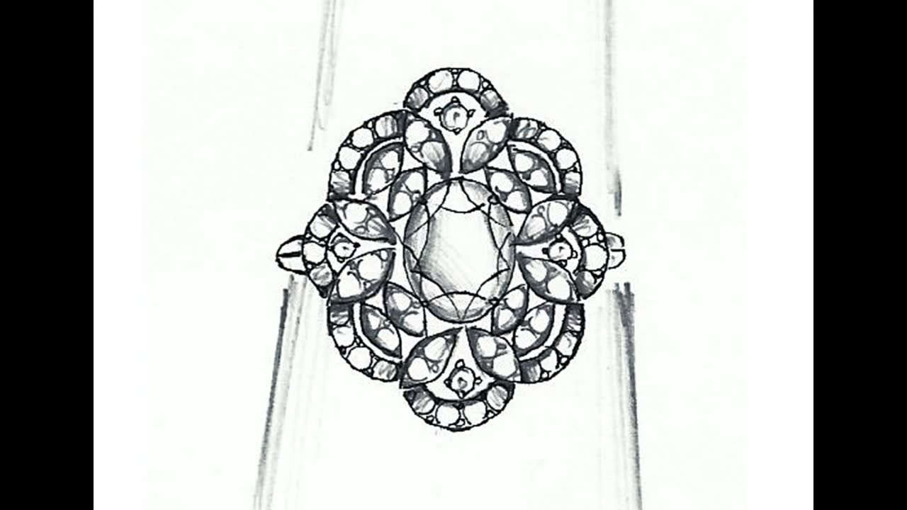 女孩的美丽的钻戒合集手绘