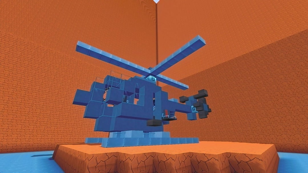 迷你世界 模拟开直升机,模拟坠毁