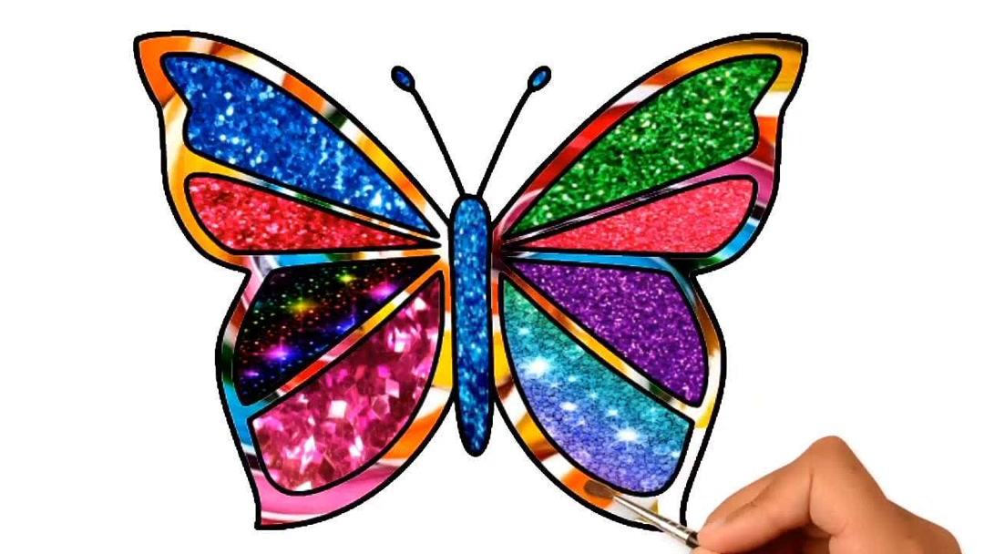 儿童宝宝学画画 简笔画蝴蝶