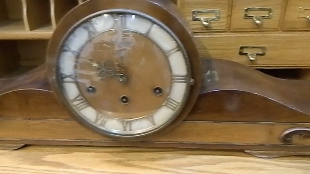 德国老钟表机械老座钟钟声悠扬