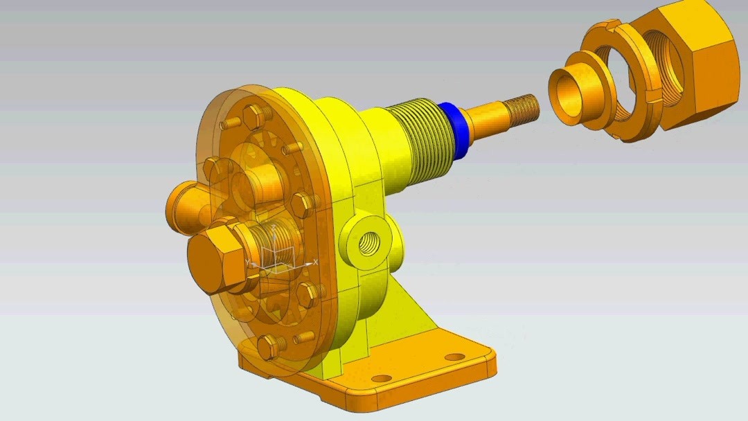 UG实战营 Lin齿轮油泵拆解动画演示