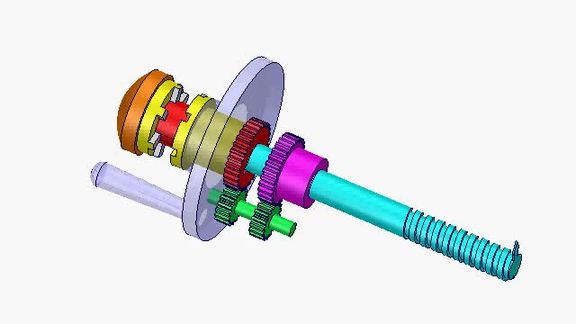 图396 用行星齿轮机构实现微量进给机构