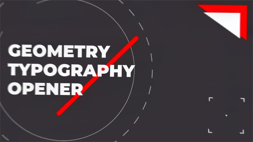 几何版式开场白AE模板