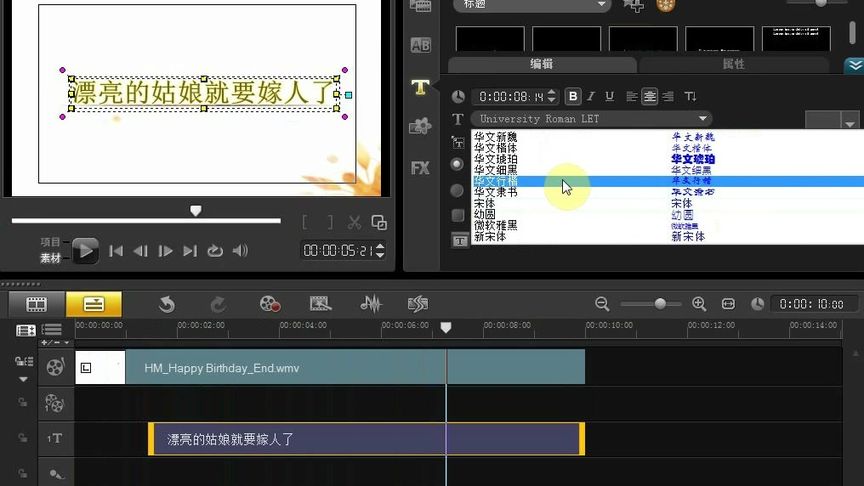 会声会影X5系列教程104:MV制作之片头2