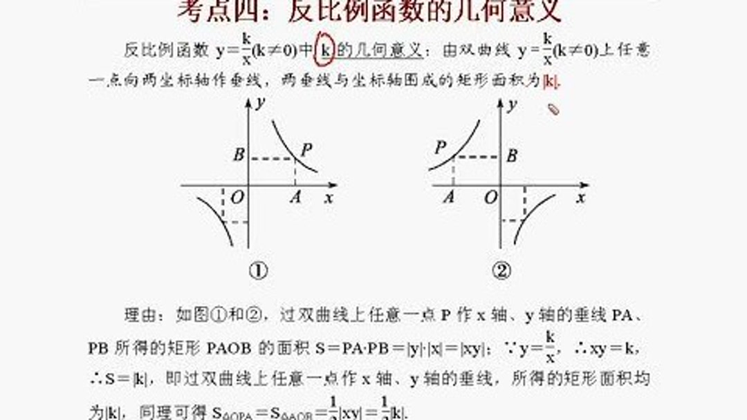 免费科科通【跟我学解题】反比例函数考点复习(2)