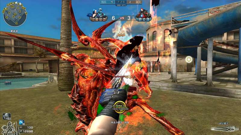 CF多人生化模式:变成时空猎手跟地狱终结者单挑,看我秀身法!