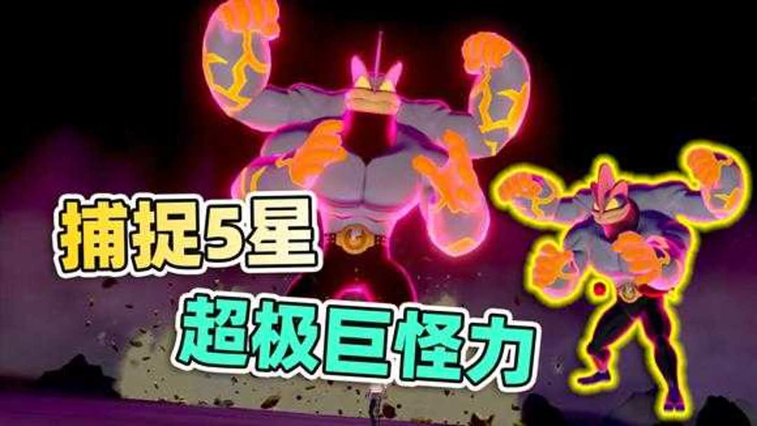 宝可梦剑盾30:第三次捕捉5星怪力,超极巨化后真难抓!