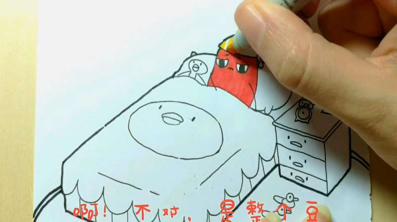 起床前vs起床后的你,可爱又搞笑的简笔,画红小豆我的校园生活